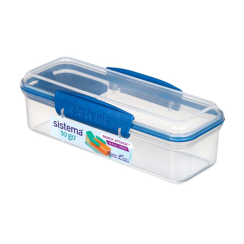 Sistema Snackbox - Snack Attack Lunch - 2 fack - 410ml - Klar/Ocean Bl